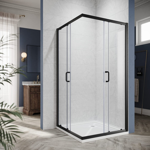 VTI 34" W x 34" D x 72" H Framed Square Door Opening Shower Enclosure | Wayfair